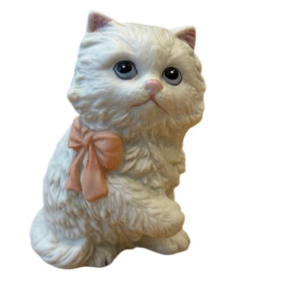 Homco | Accents | Vintage Homco Porcelain Persian Kitten Cat Figurine ...